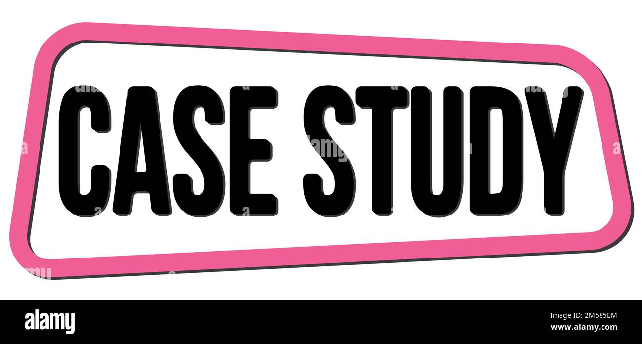 CASE STUDY text written on pink-black trapeze stamp sign Stock Photo ...
