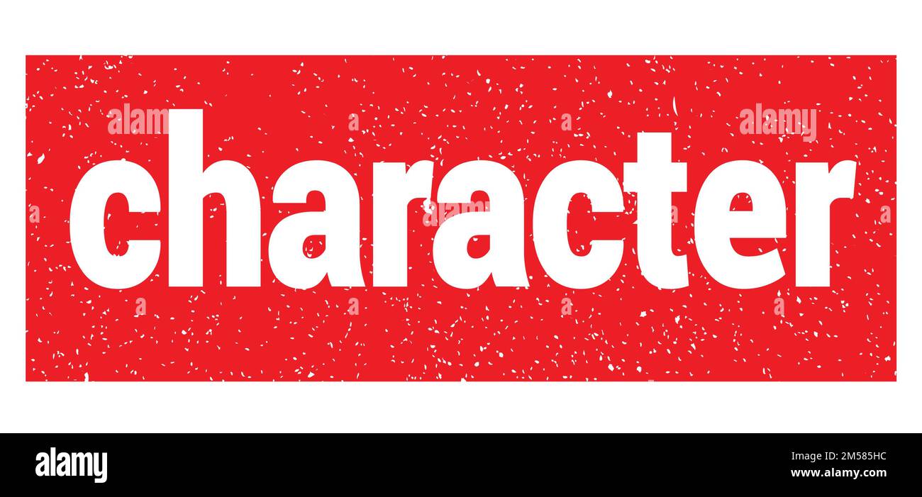 character text written on red grungy stamp sign Stock Photo - Alamy