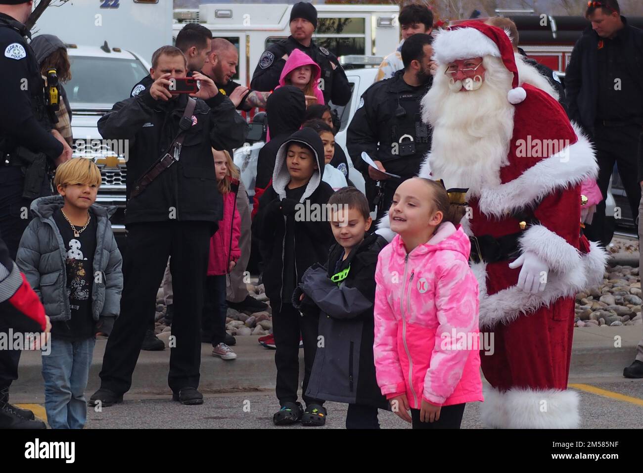The Santa Claus meeting and taking photographs with children in need ...