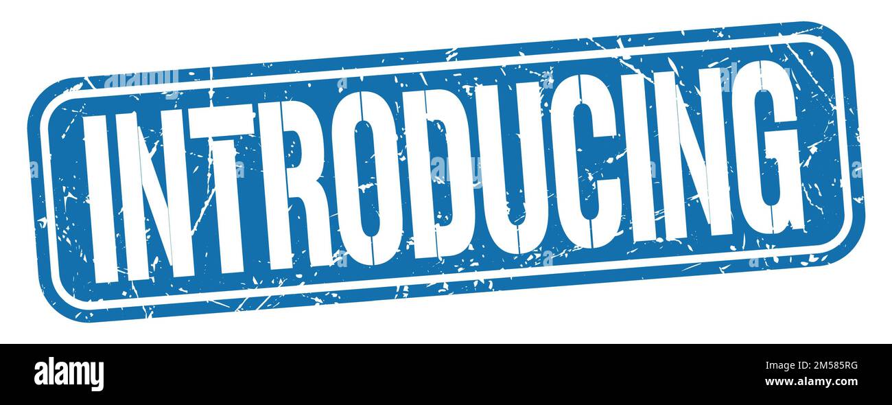 Introducing text on blue hi-res stock photography and images - Alamy