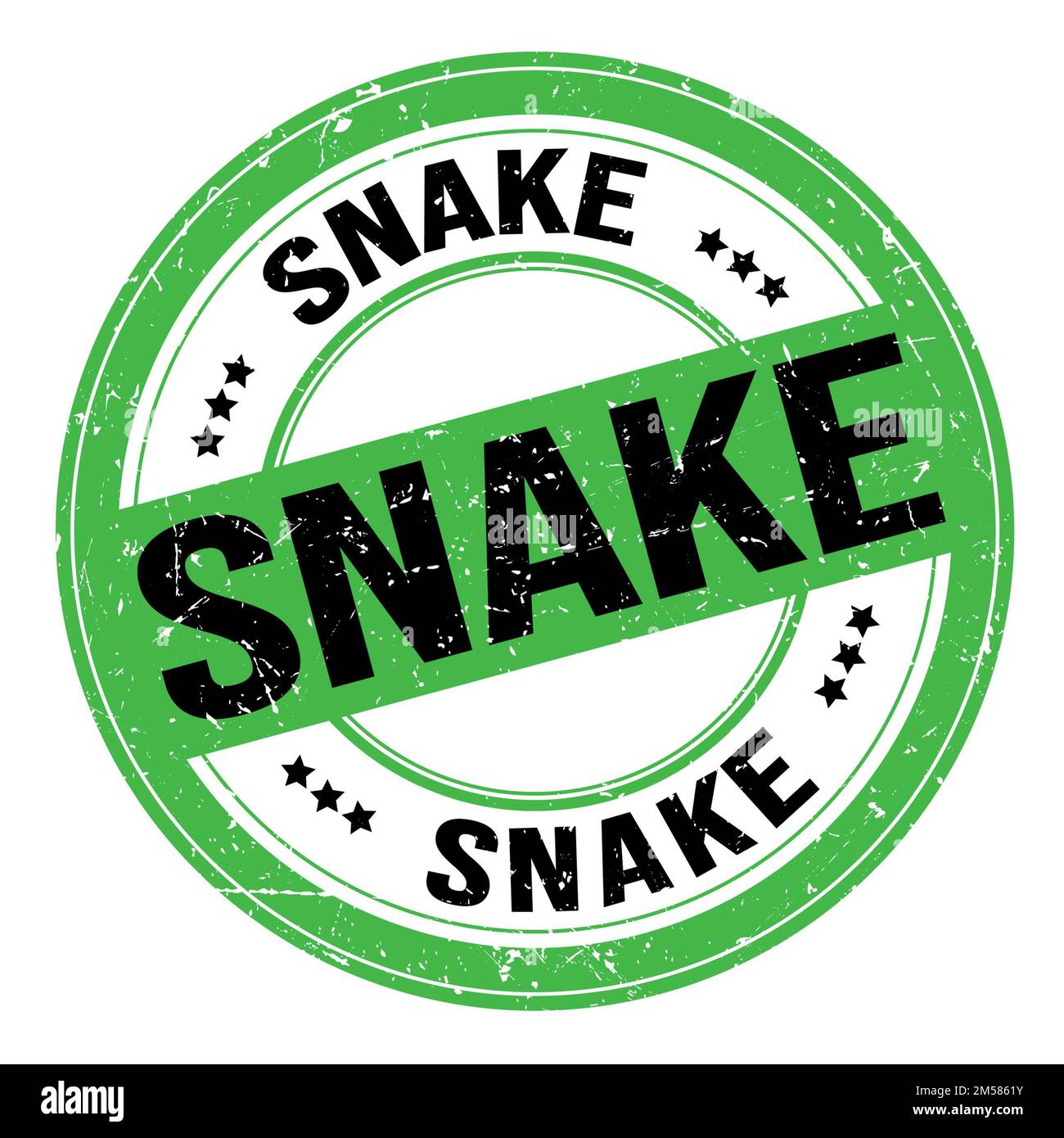 SNAKE text written on green-black round grungy stamp sign Stock Photo ...