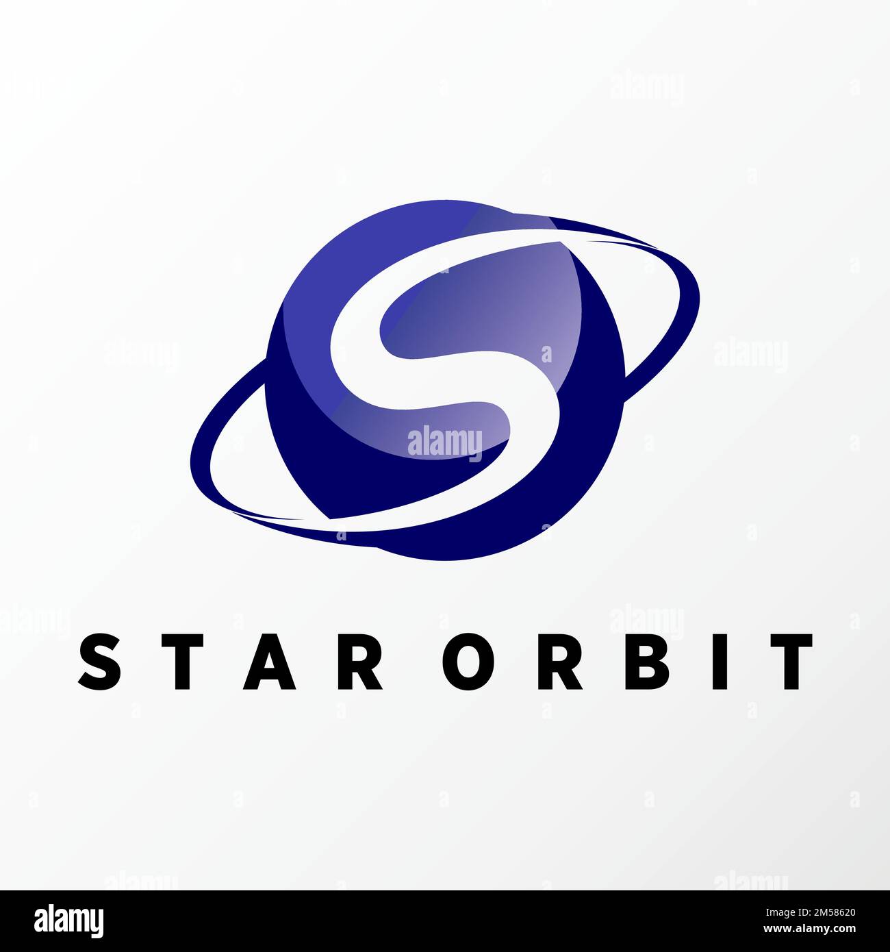 Unique Letter or word S font in planetary image graphic icon logo ...