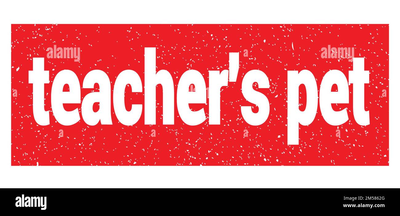 teacher's pet text written on red grungy stamp sign Stock Photo - Alamy
