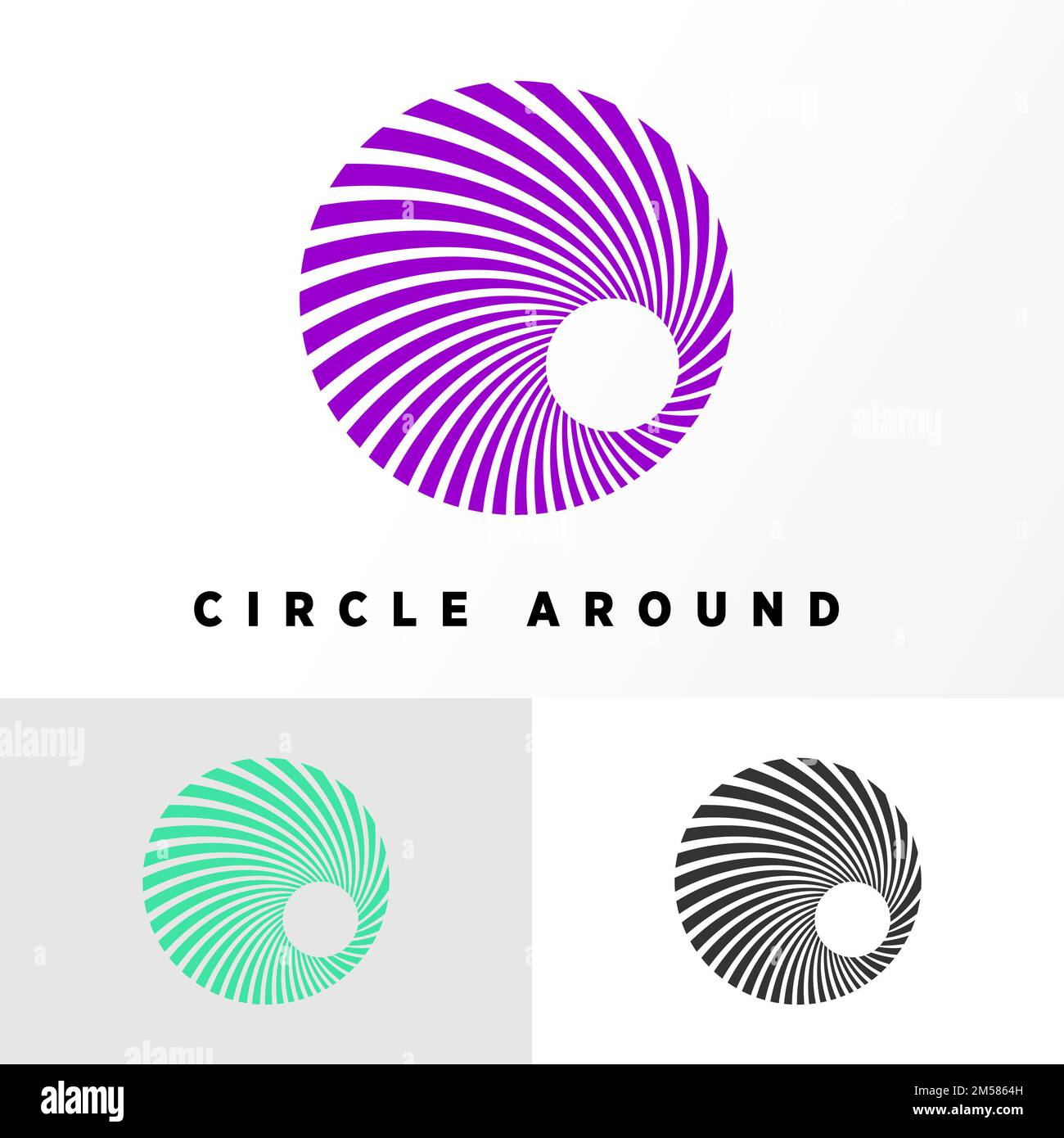 Simple circle shape with unique cutting lines image graphic icon logo design abstract concept ...