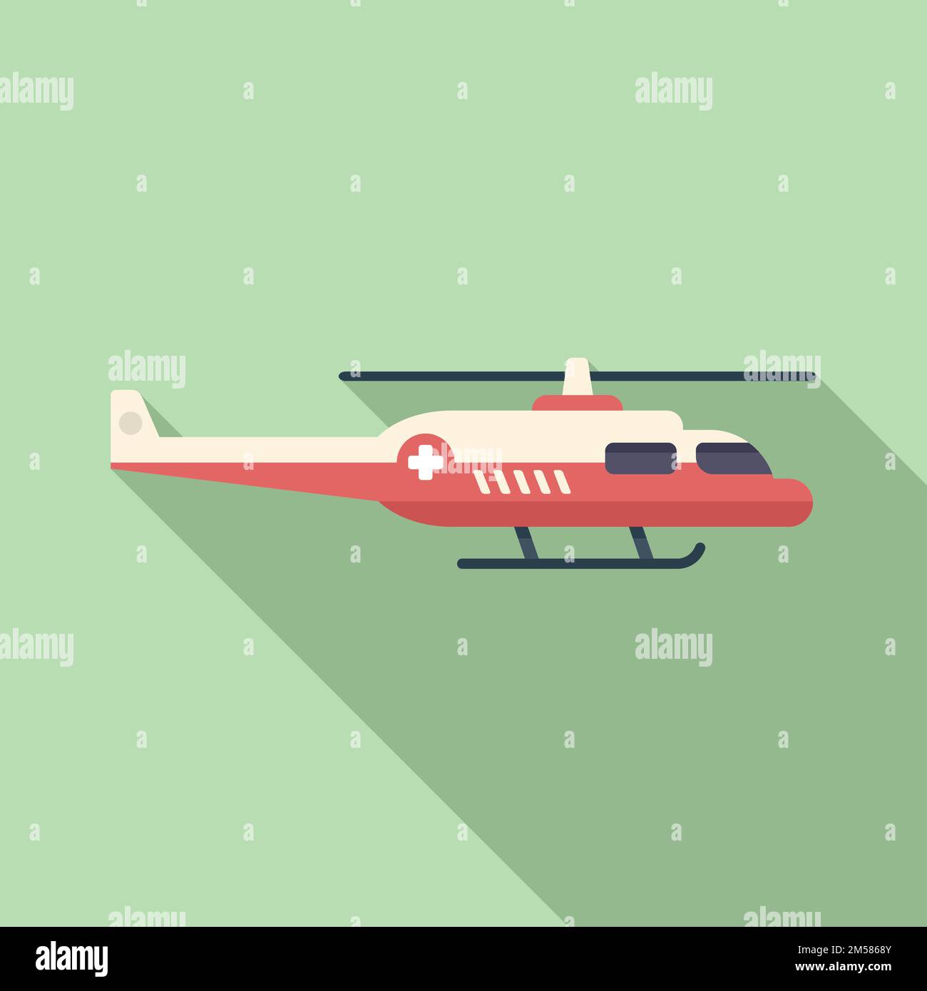 Help rescue helicopter icon flat vector. Air transport. Aerial guard ...