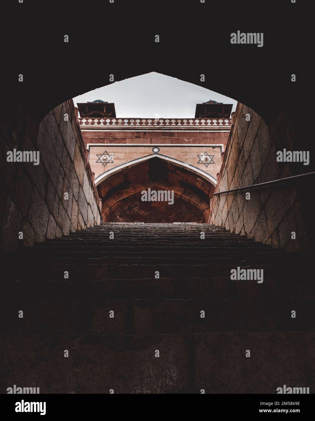 A vertical shot of Humayun's tomb stairs in Delhi, India Stock Photo ...