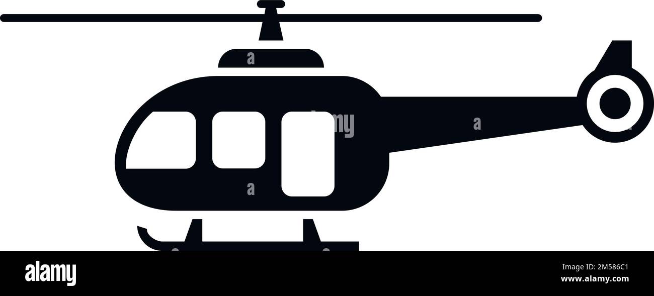 Sea rescue helicopter icon simple vector. Air transport. Coast aviation ...