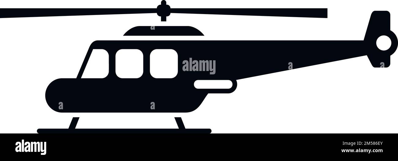 Aerial rescue helicopter icon simple vector. Air military. Sea guard ...