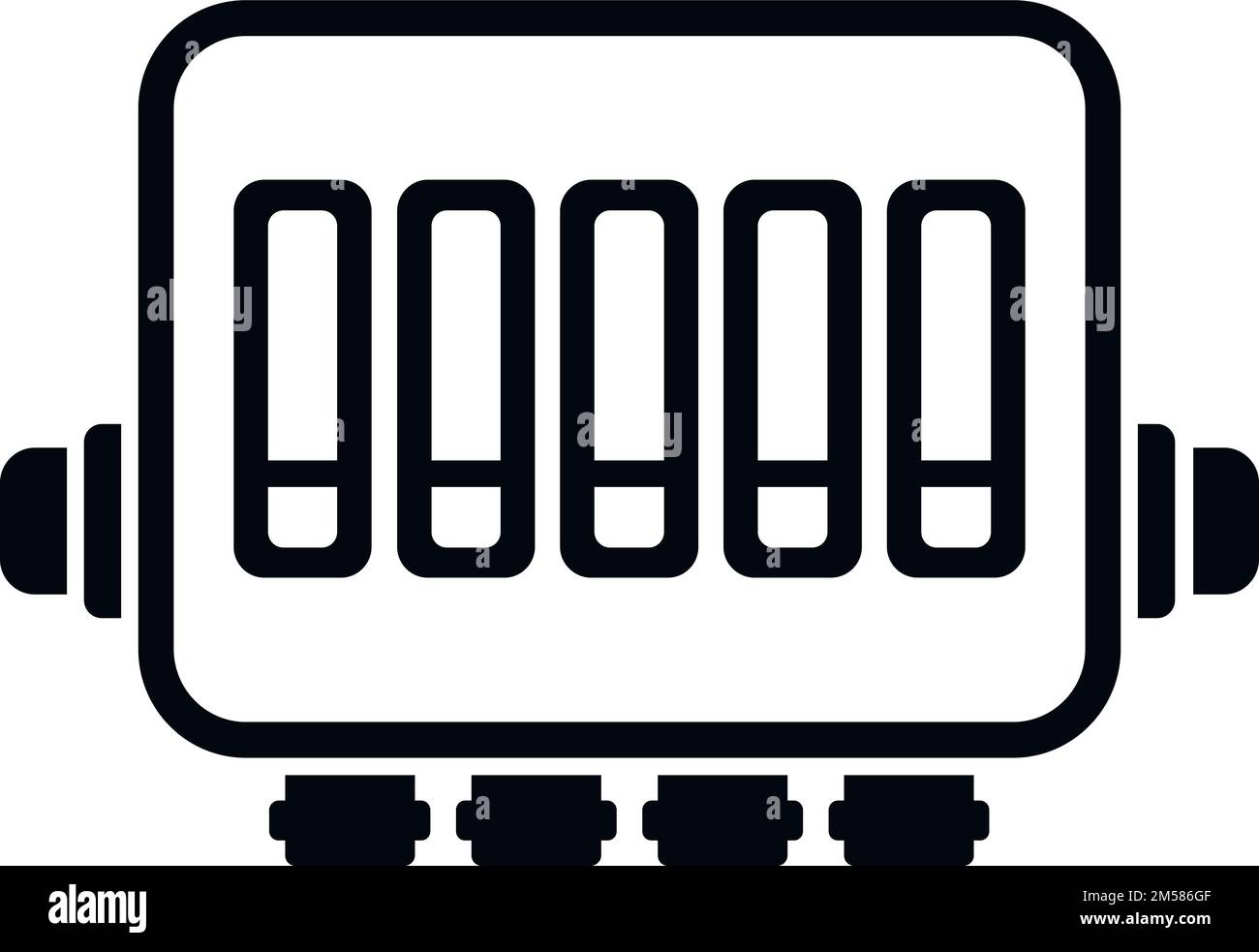 Safety junction box icon simple vector. Electric switch. Contact ...