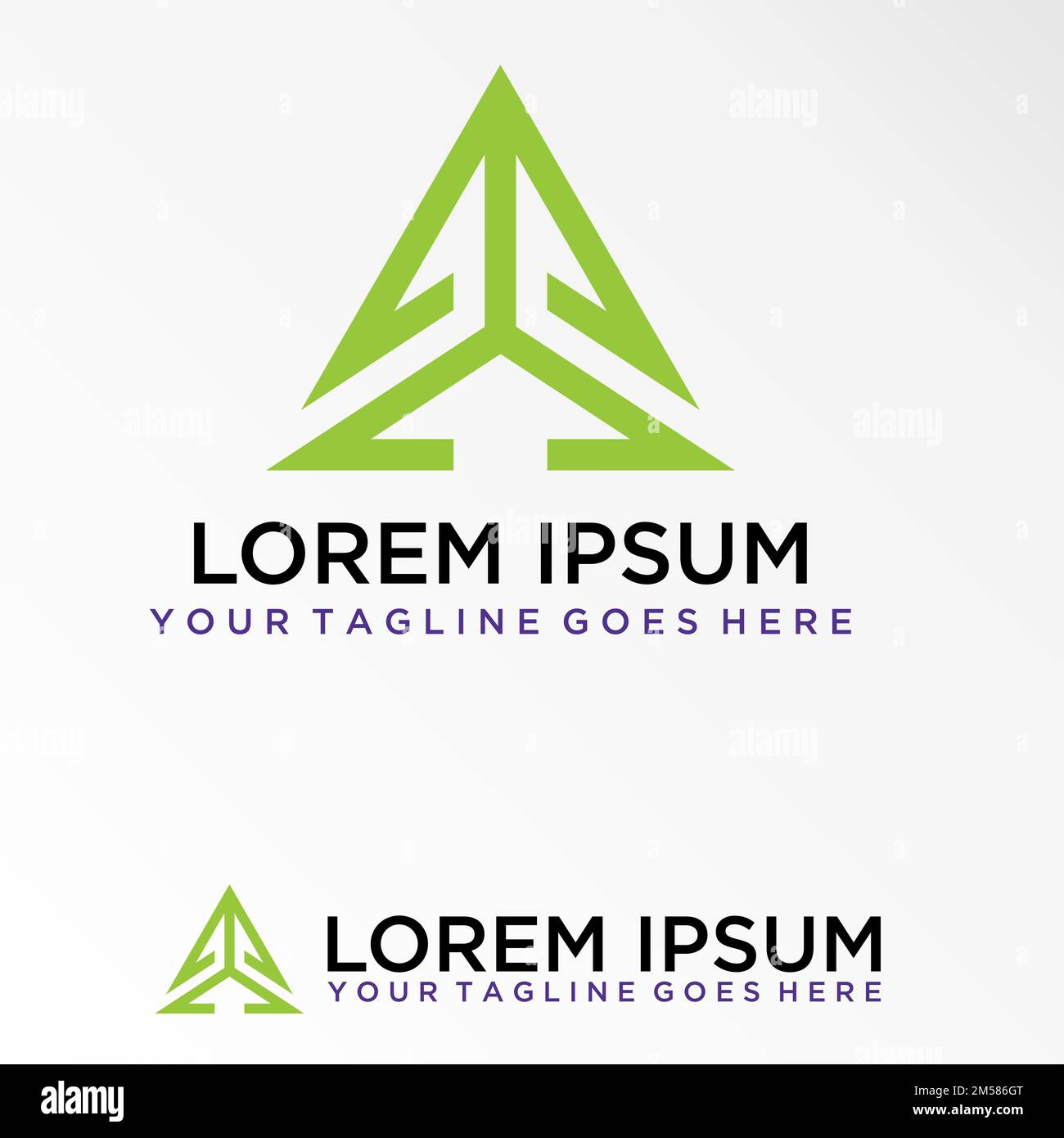 Simple and unique Triangle and arrow or up in 3D line image graphic icon logo design abstract ...