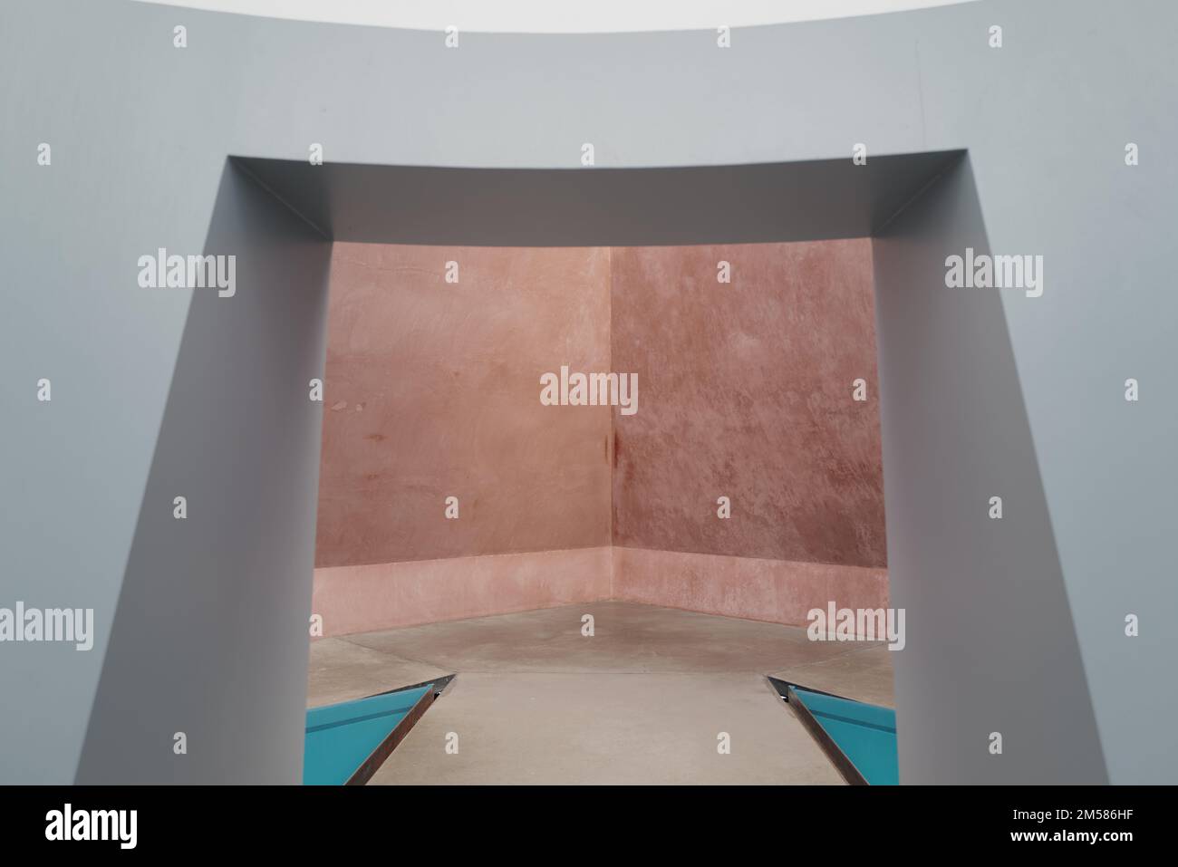 The interior of James Turrell's Skyspace sculpture "Within without ...