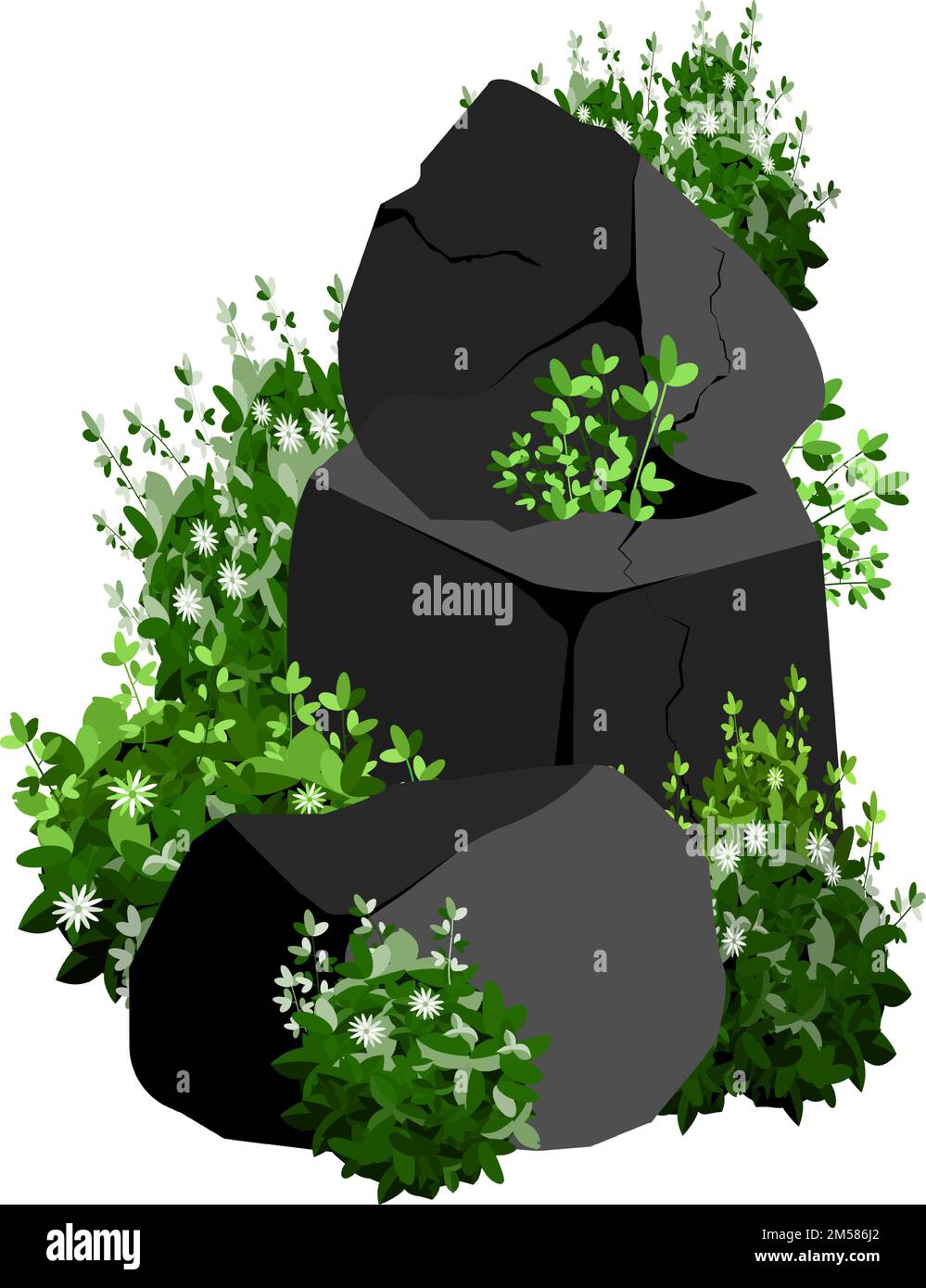 Black basalt building Stock Vector Images - Alamy
