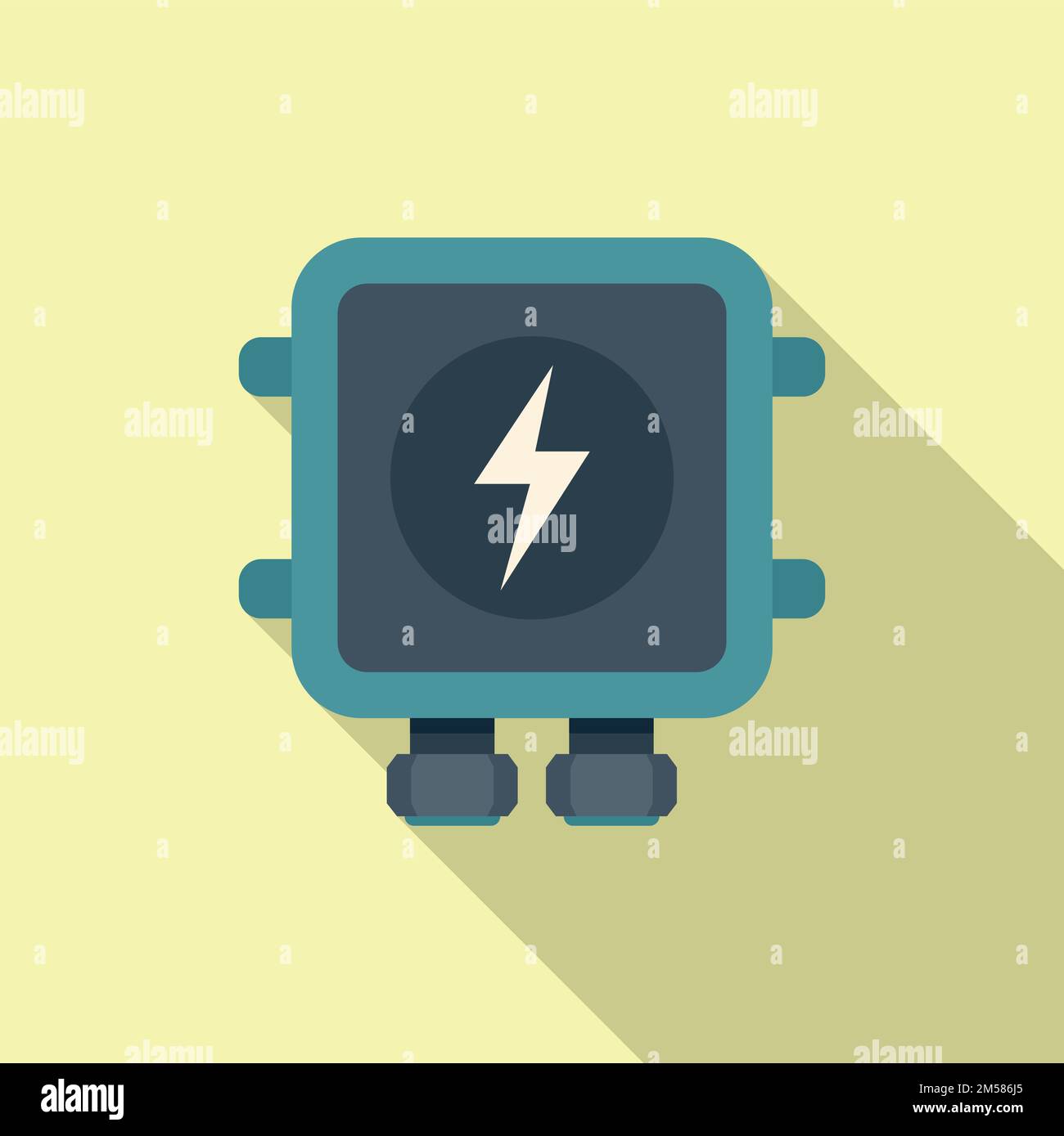 Junction box icon flat vector. Electric power. Safety wall Stock Vector ...