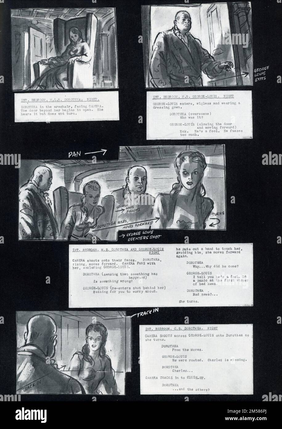 Storyboard Artwork and Script comparisons for SARABAND FOR DEAD LOVERS ...