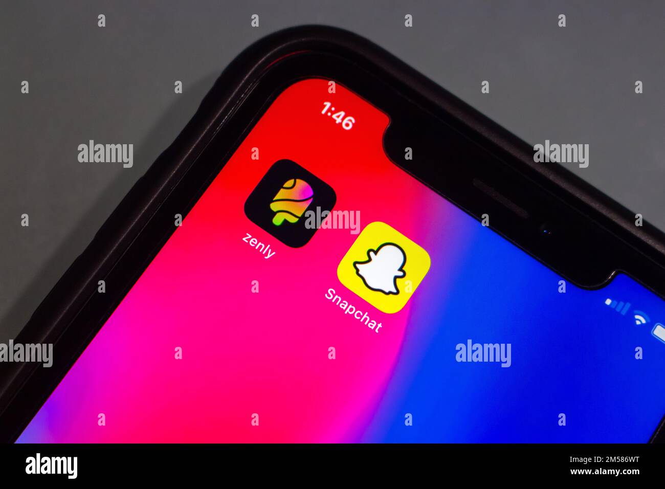 Mapping startup app service Zenly and Snapchat app icons seen in an ...
