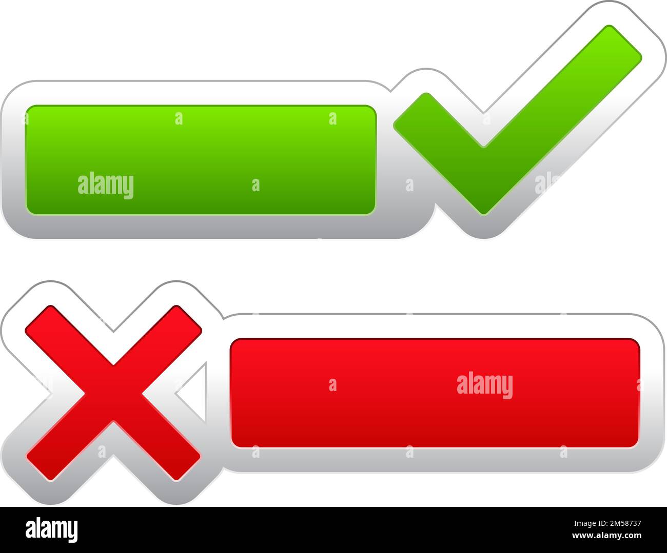 Tick check mark and cross mark symbols icon element Stock Vector Images ...