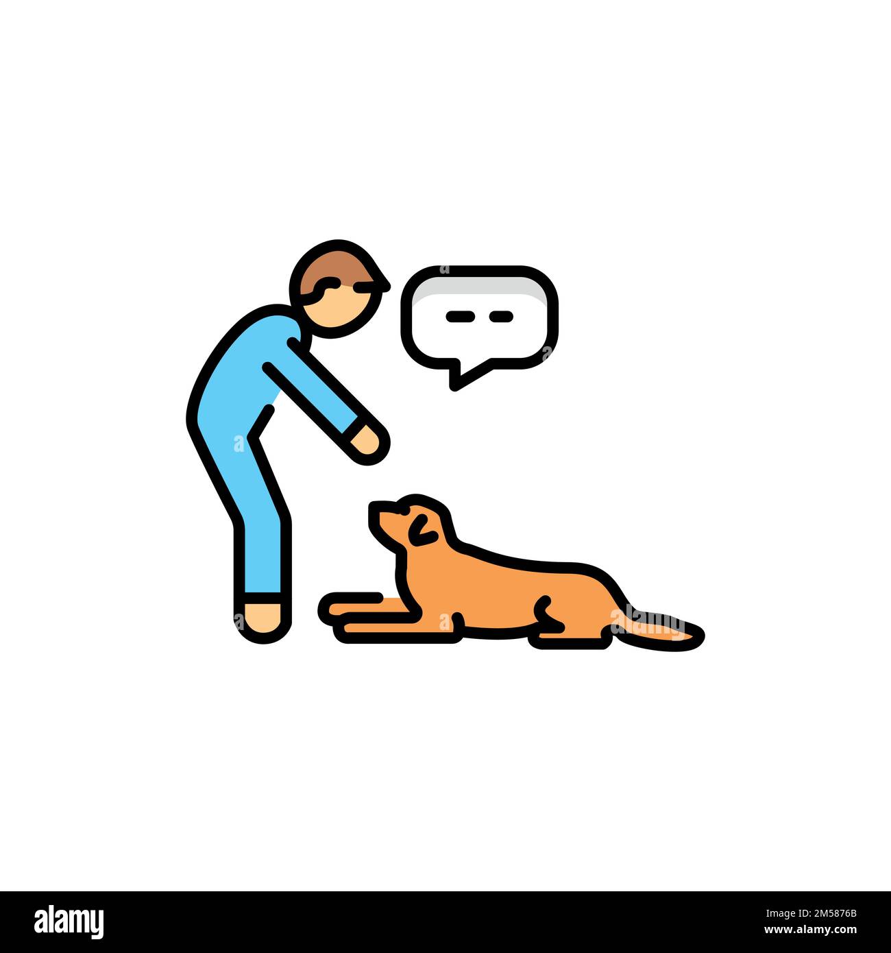 Golden retriever puppy down Stock Vector Images - Alamy