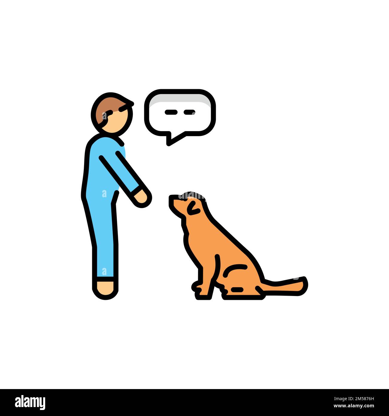 Dog command sit Stock Vector Images - Alamy