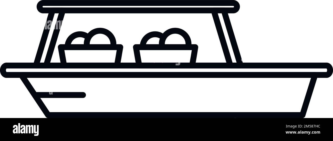 Thai boat icon outline vector. Thai market. Food shopping Stock Vector ...
