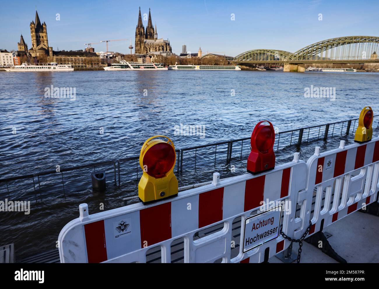 Cologne, Germany. 27th Dec, 2022. A barrier with the inscription ...