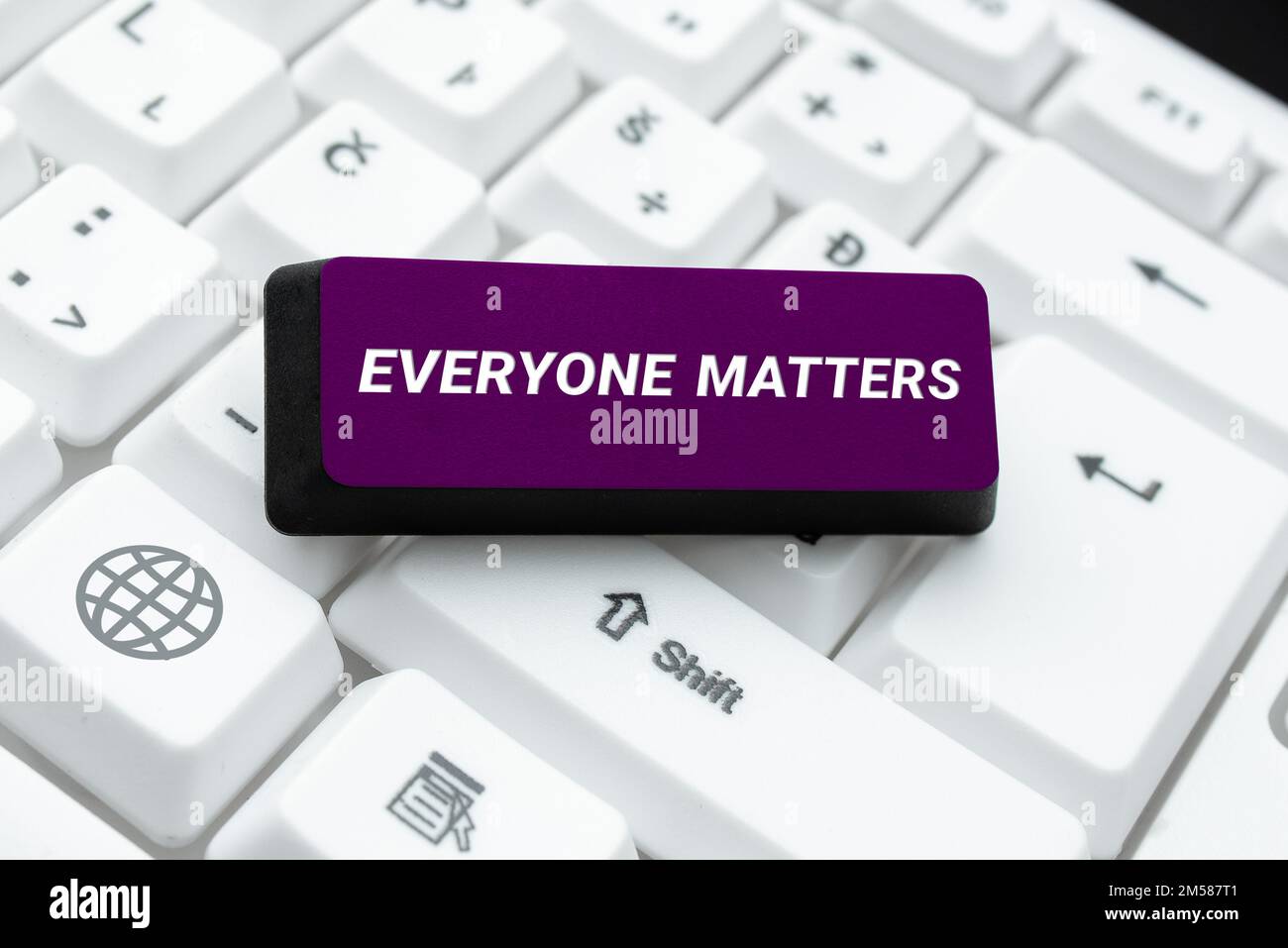 Text caption presenting Everyone Matters. Internet Concept all the ...