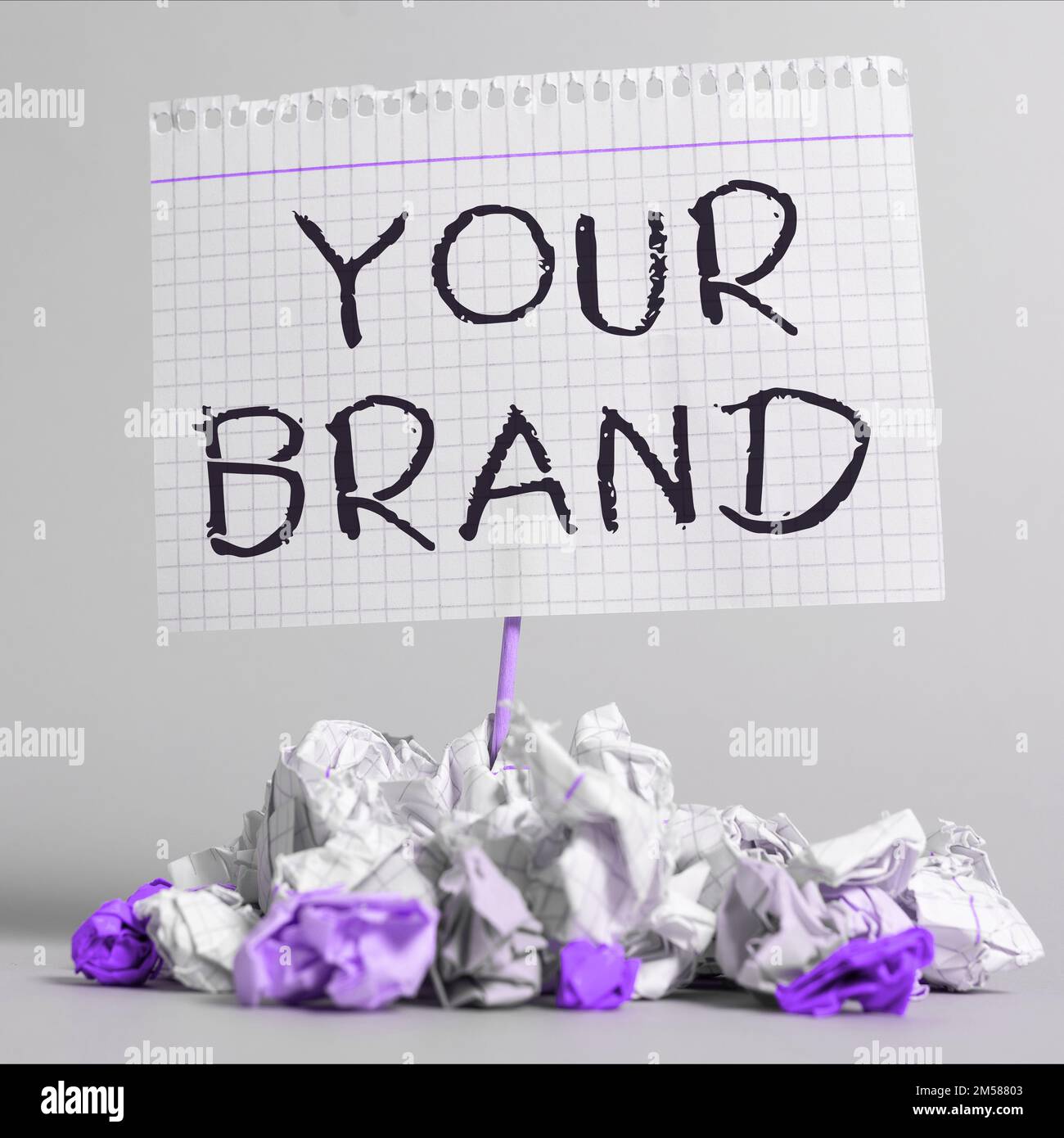 Text sign showing Your Brand. Business idea A name of any kind that is ...