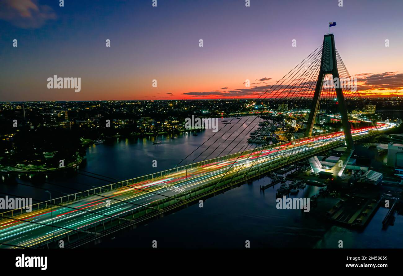 Anzac bridge aerial hi-res stock photography and images - Alamy
