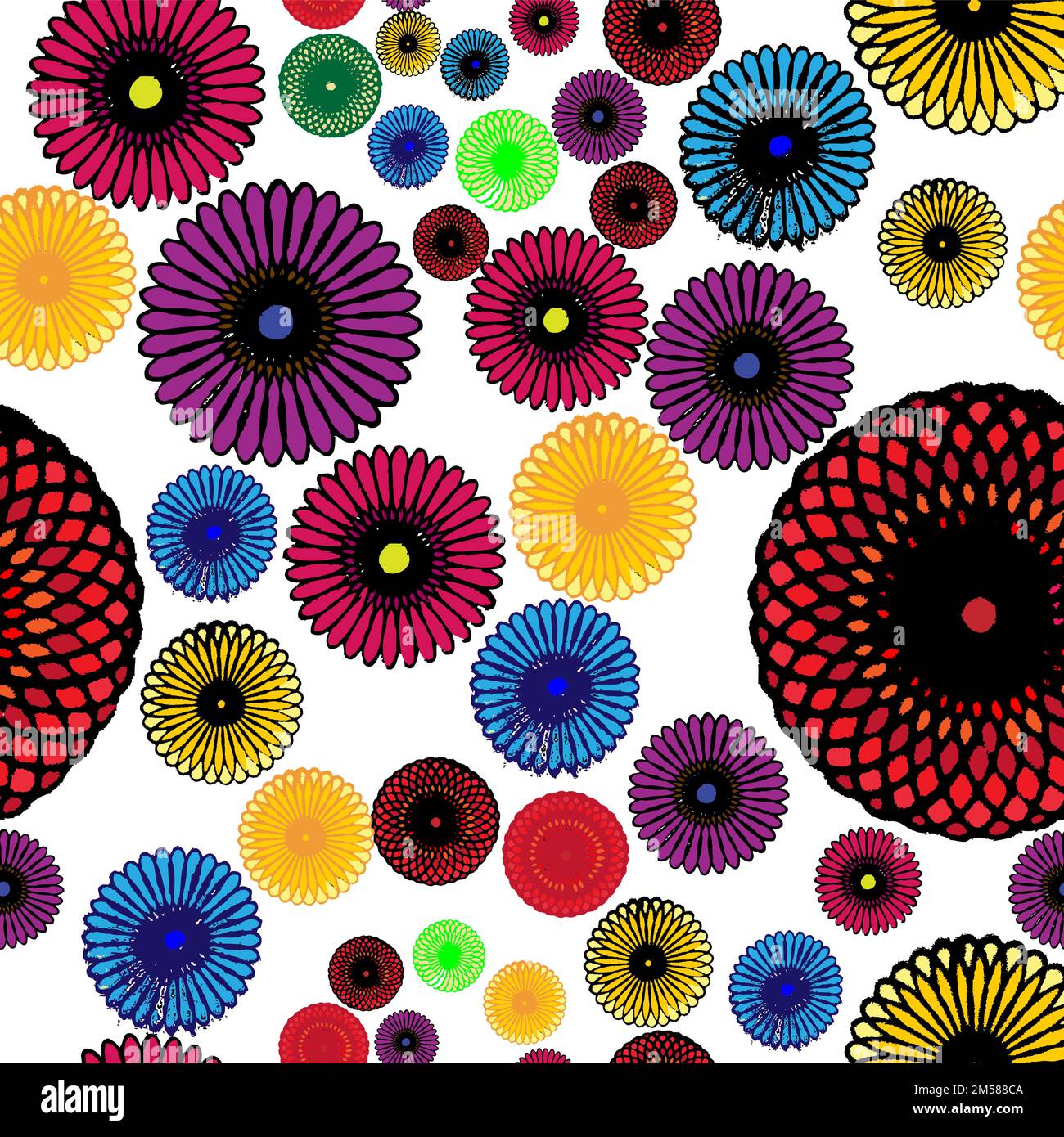 Stylized floral rosette Stock Vector Images - Alamy