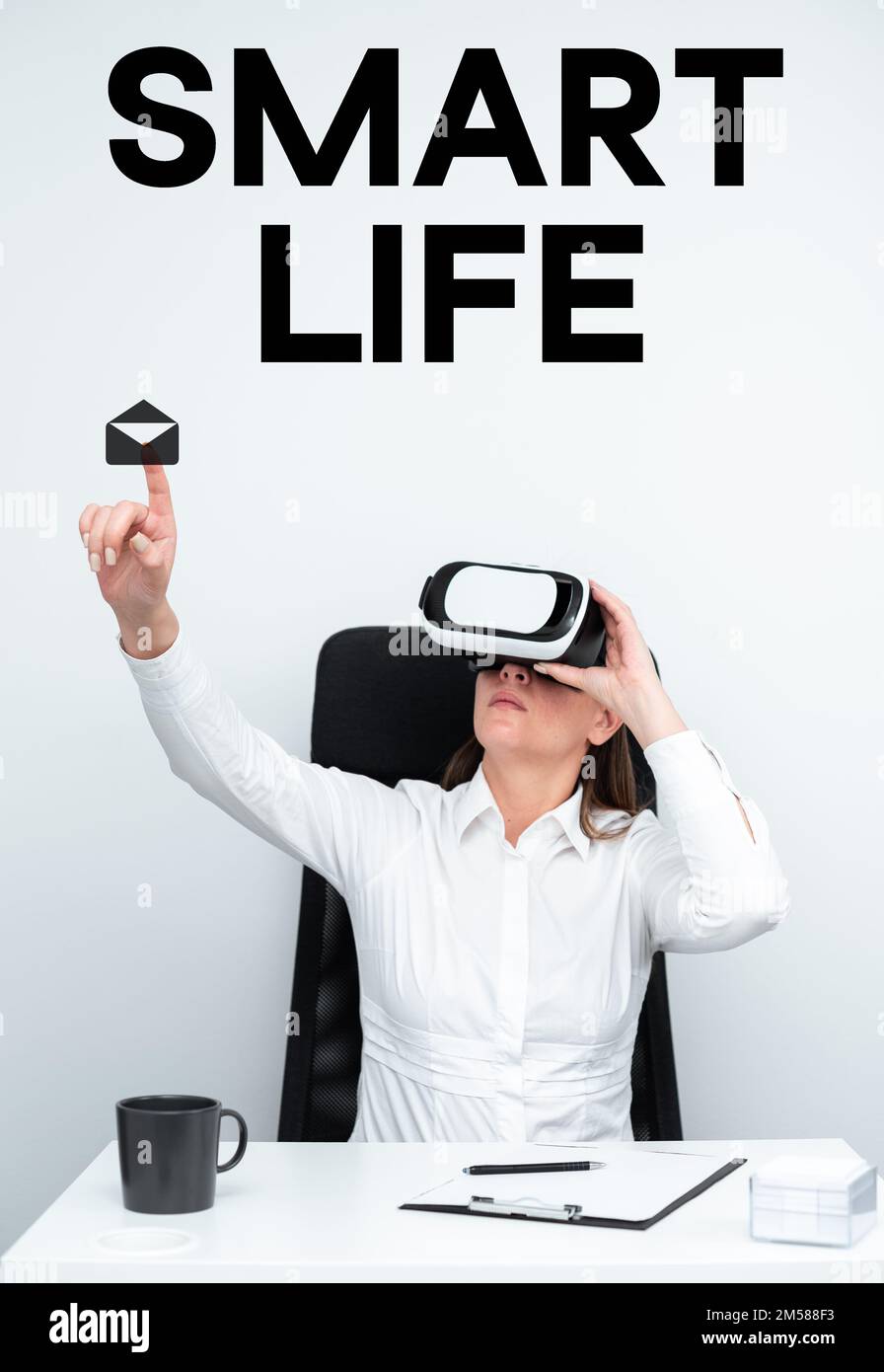 Conceptual display Smart Life. Internet Concept approach conceptualized ...