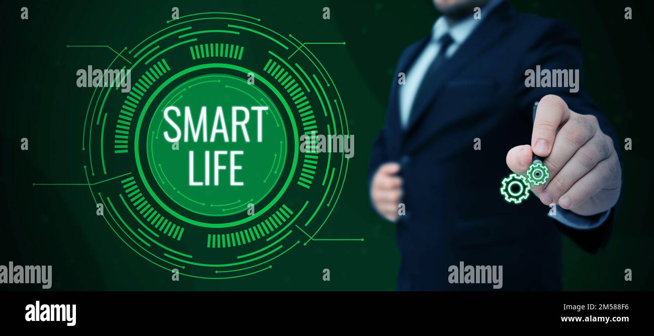 Hand writing sign Smart Life. Concept meaning approach conceptualized ...