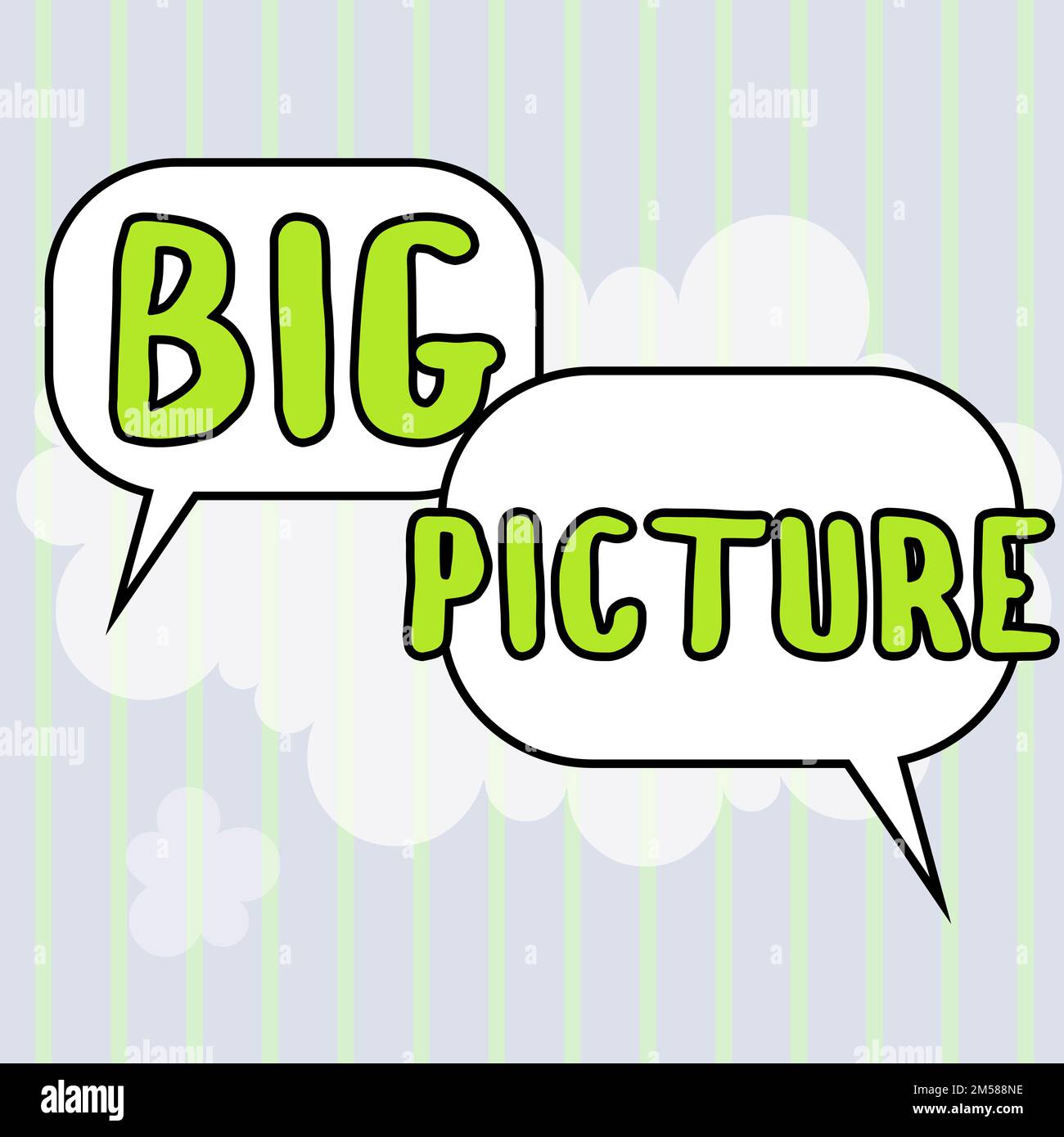 Handwriting text Big Picture. Business idea most important facts about ...