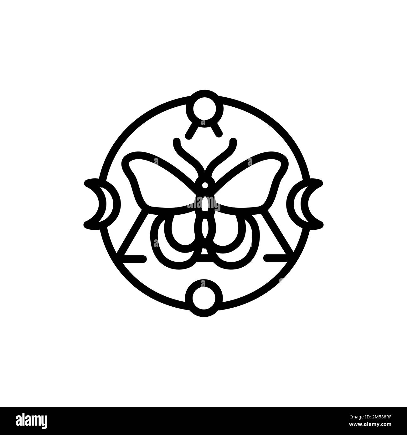 Boho-chic color line icon. Isolated vector element. Outline pictogram ...