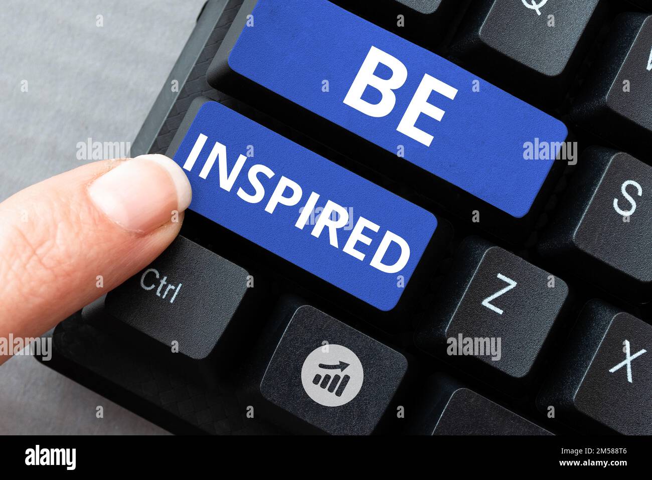 Conceptual caption Be Inspired. Conceptual photo extraordinary quality ...