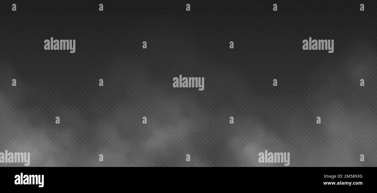 Fog or smoke isolated on transparent background. Realistic smog, haze ...