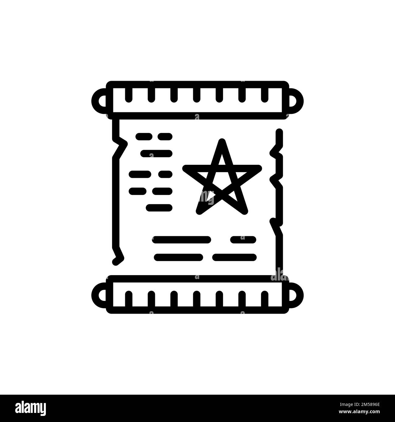 Ancient writing color line icon. Isolated vector element. Outline ...