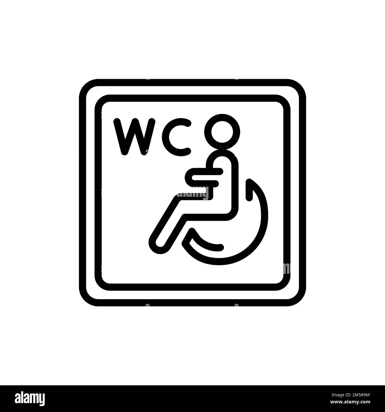 Disabled toilet color line icon. Disability. Isolated vector element ...
