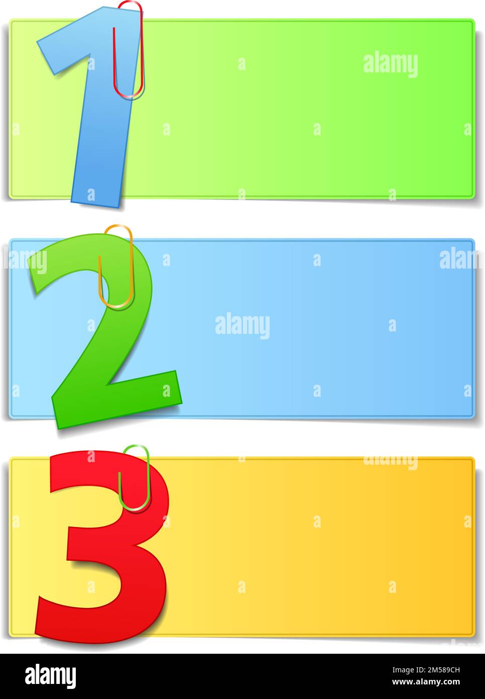 Paper cards with numbers, vector eps10 illustration Stock Vector Image ...