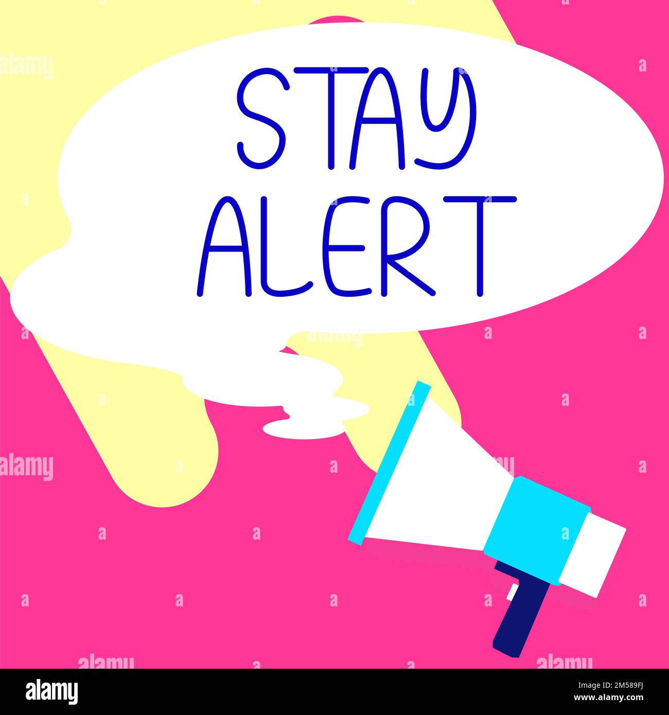 Conceptual caption Stay Alert. Business idea Paying full attention to ...