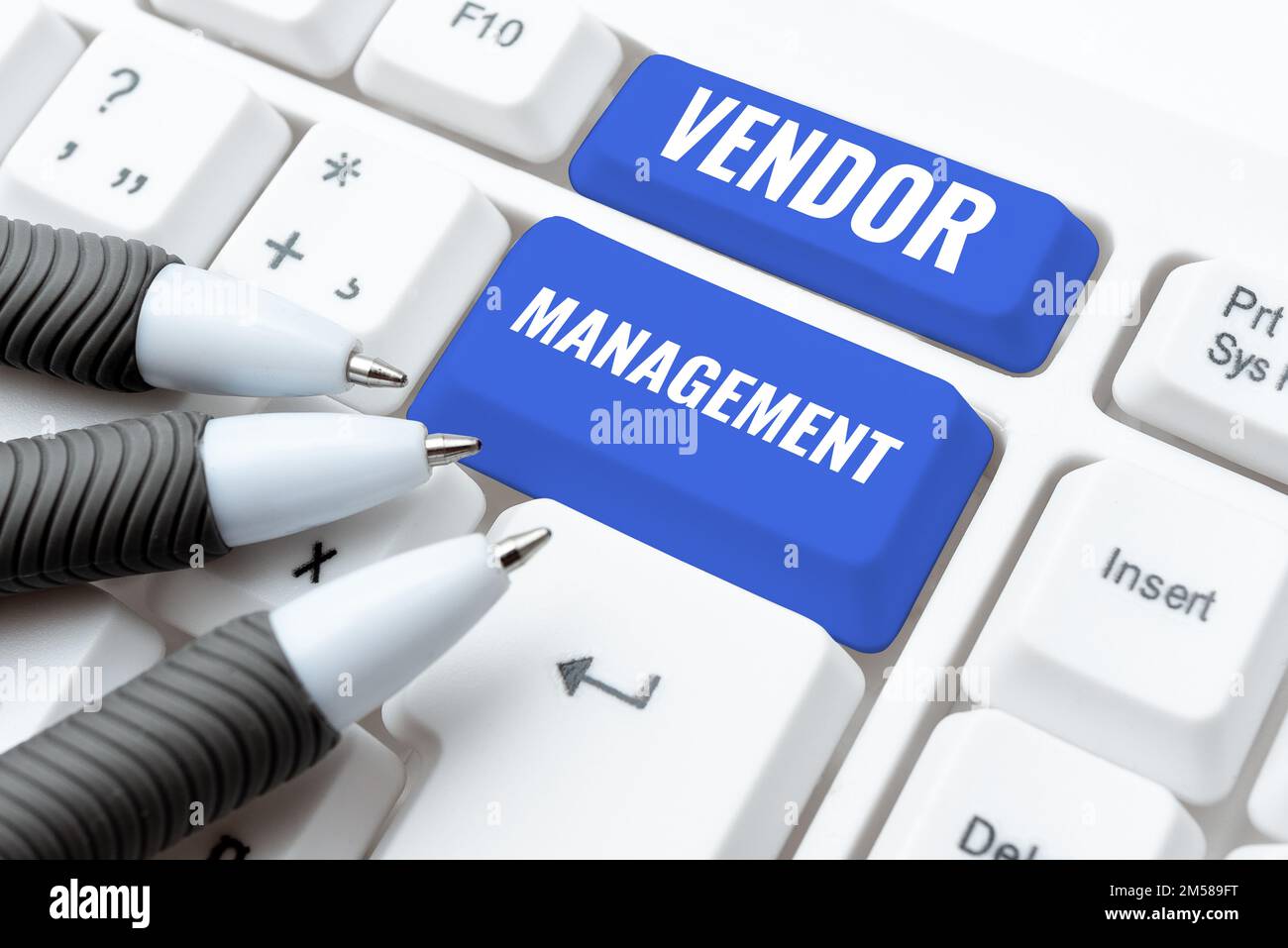 Sign displaying Vendor Management. Word for activities included in ...
