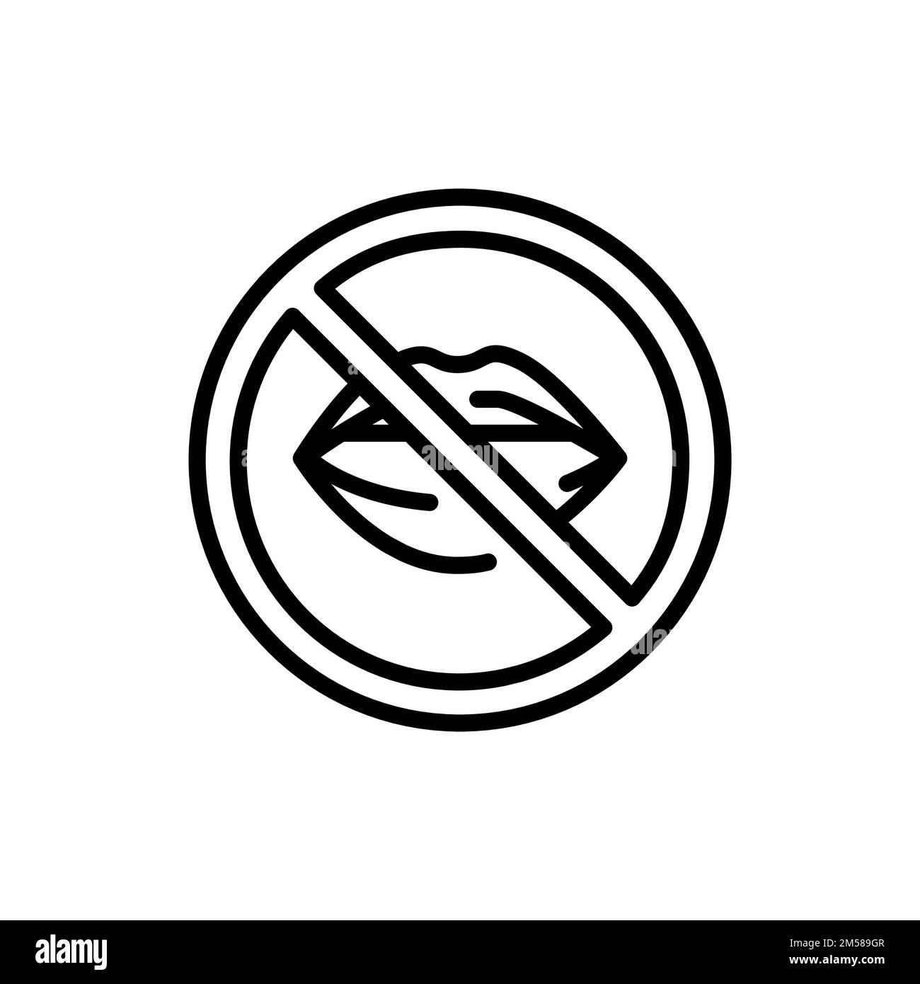 Dumb color line icon. Disability. Isolated vector element. Outline ...