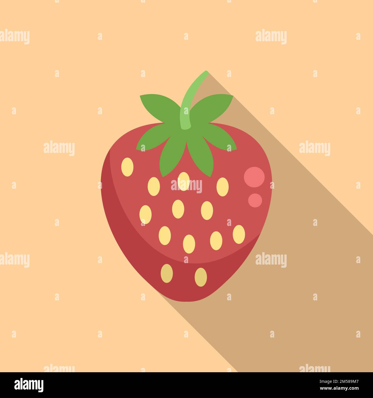 Strawberry allergy icon flat vector. Season plant. Sick patient Stock ...