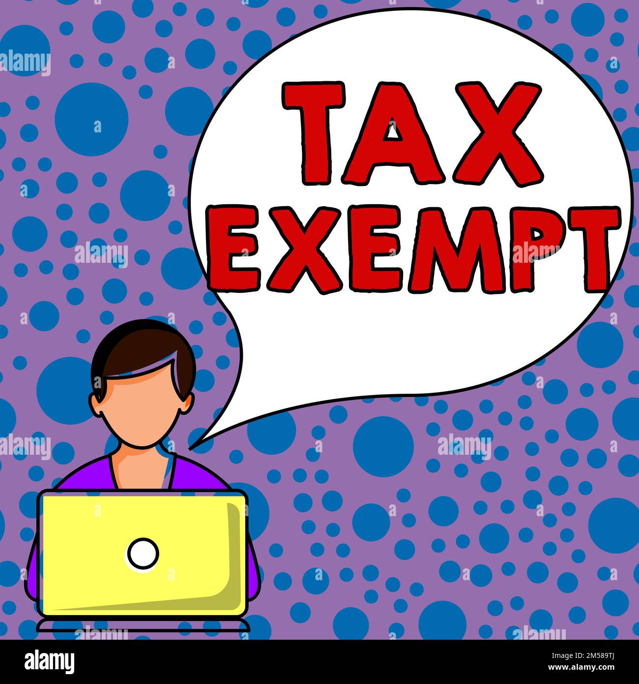 Text sign showing Tax Exempt. Word Written on Income or transactions ...