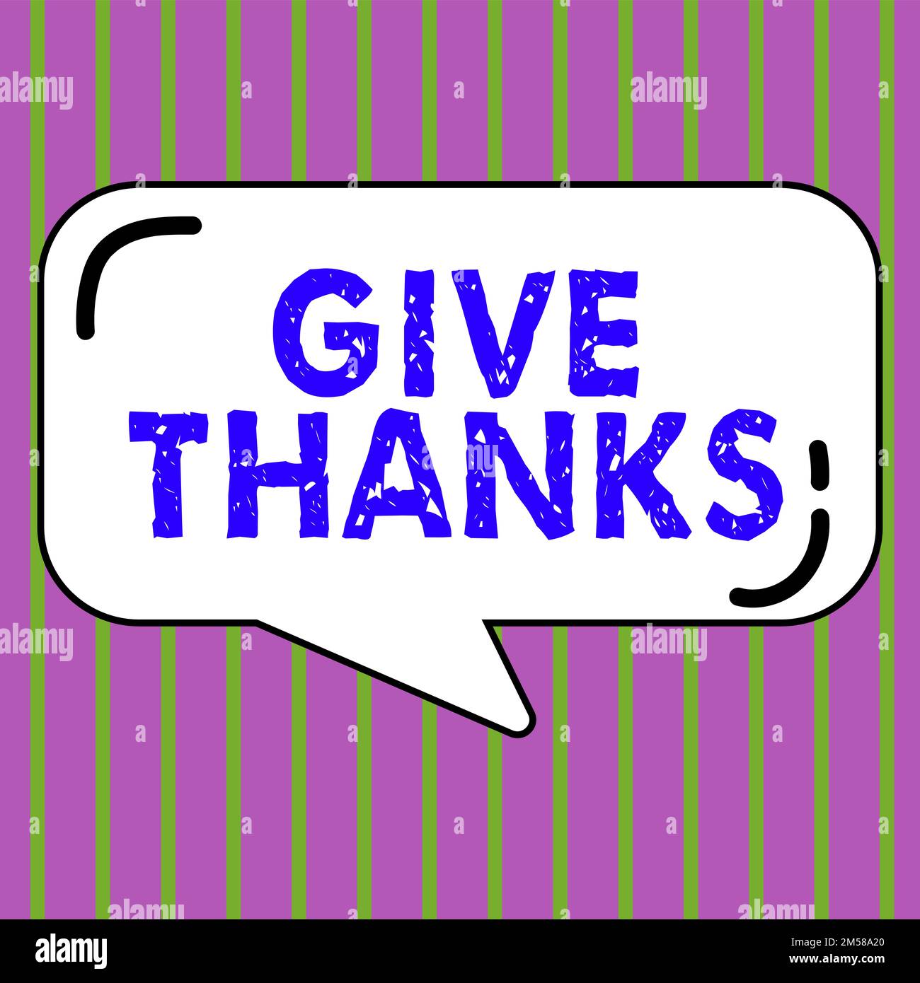 Hand writing sign Give Thanks. Business approach express gratitude or ...