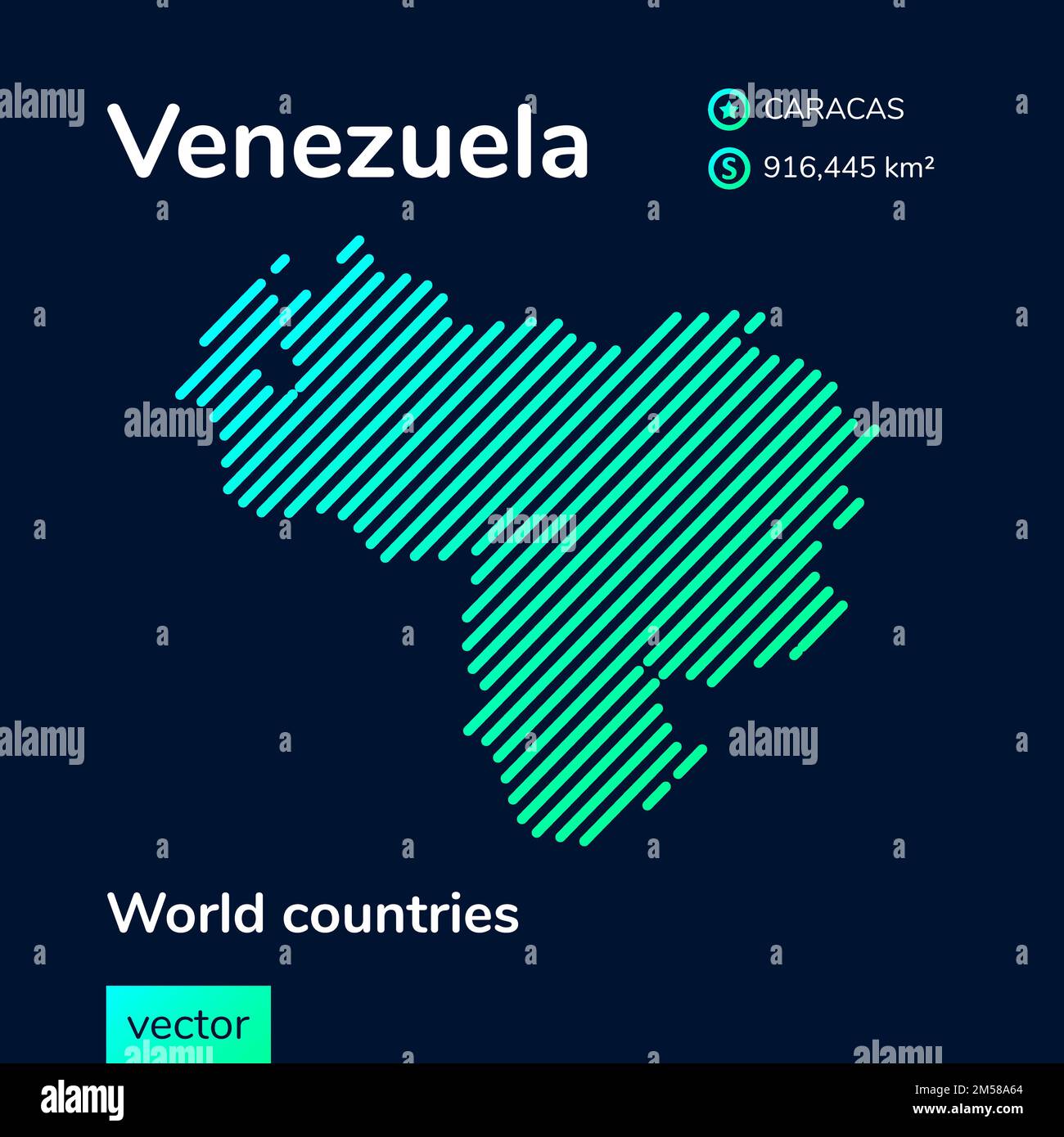 Venezuela map hi-res stock photography and images - Alamy