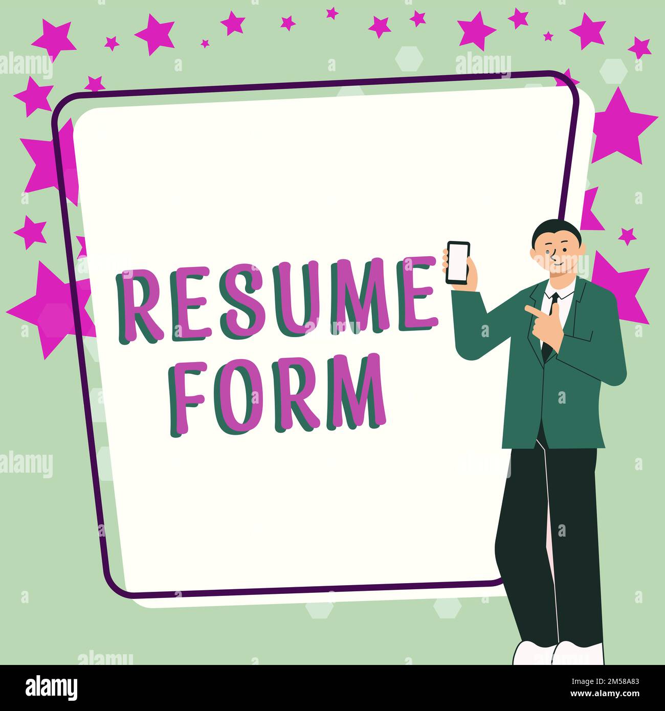 Sign displaying Resume Form. Business idea describe the layout elements ...