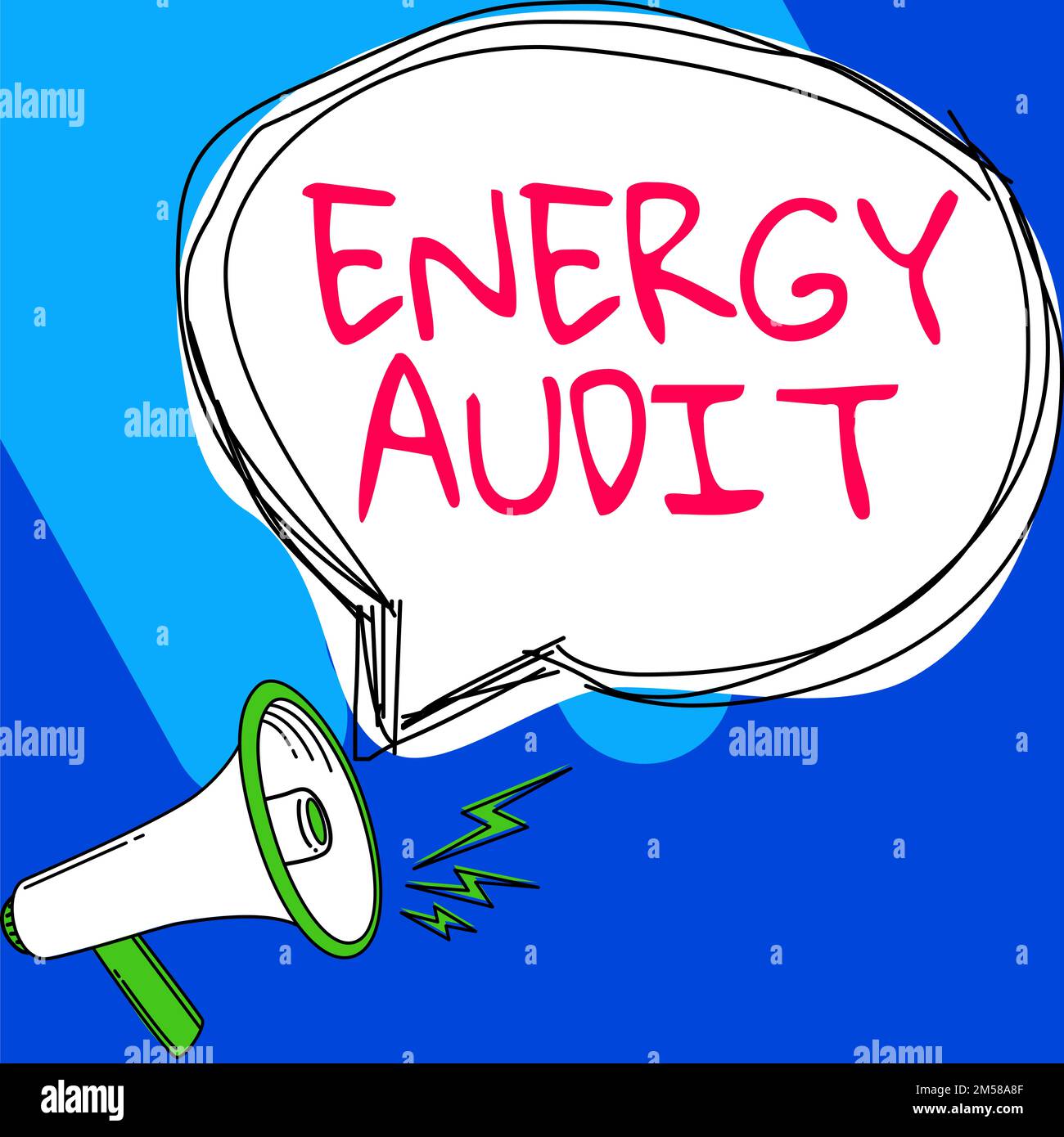 Sign displaying Energy Audit. Business concept assessment of the energy ...