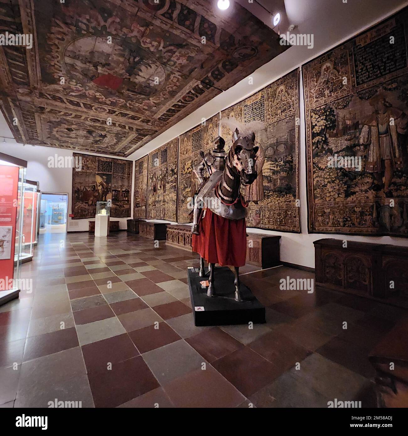 The knight and horse armor at the Danish National Museum in Copenhagen ...