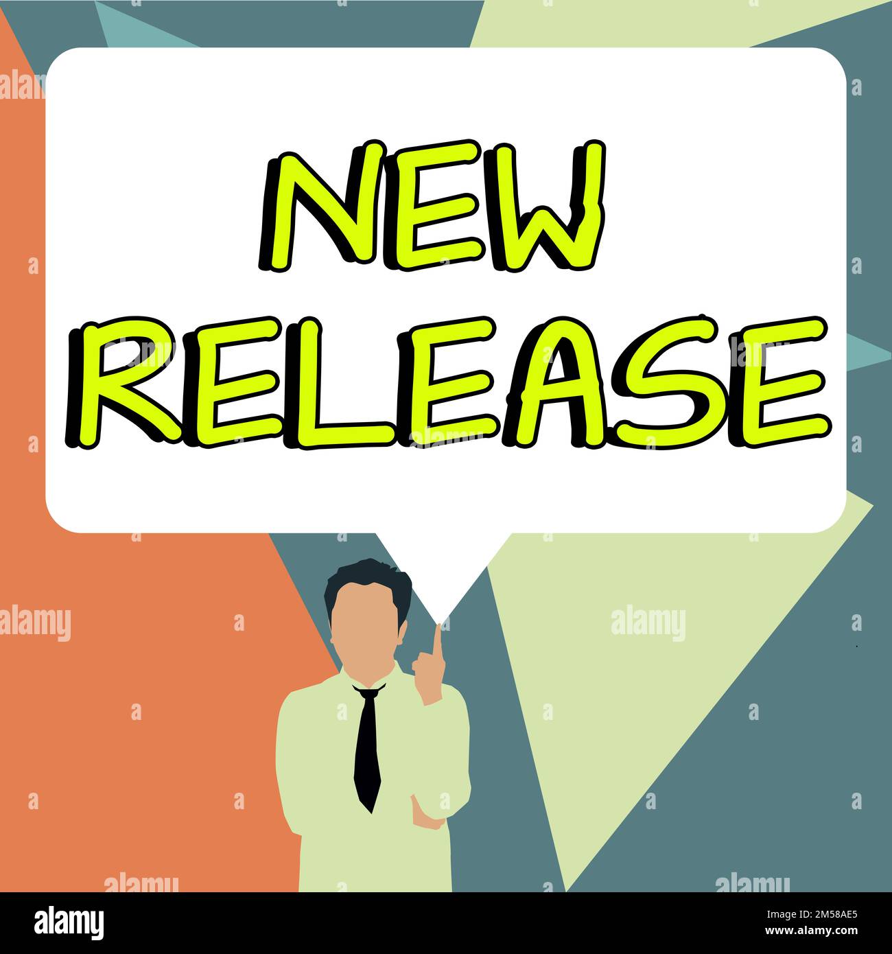 Writing displaying text New Release. Business overview announcing ...