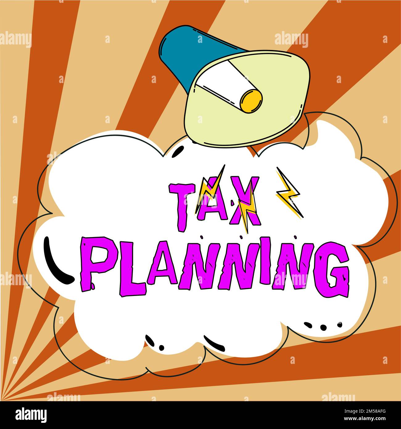 Conceptual display Tax Planning. Business overview analysis of ...