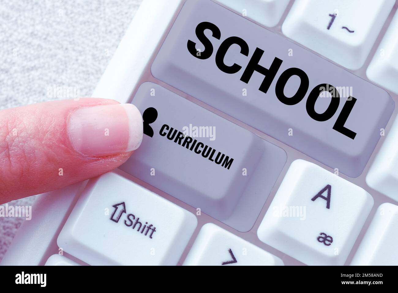 Hand writing sign School Curriculum. Business overview designed to ...